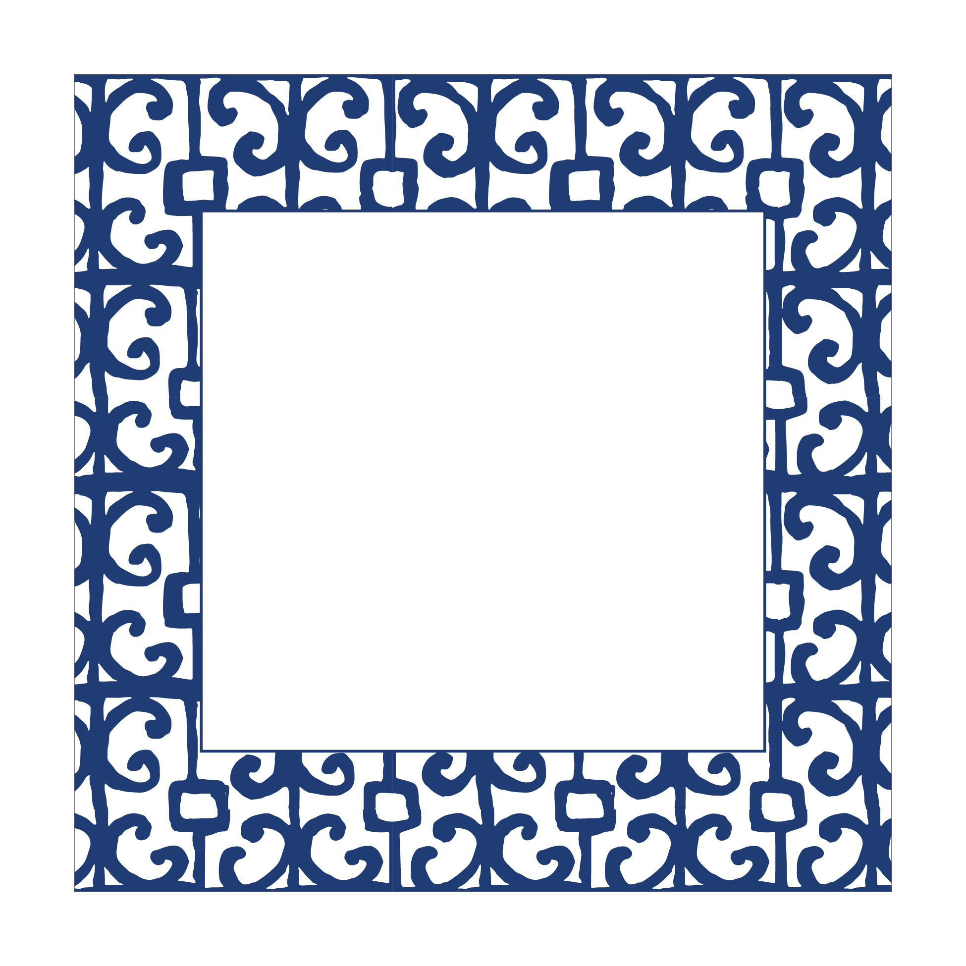 Silk Scroll in Navy Notepad | Dana Gibson